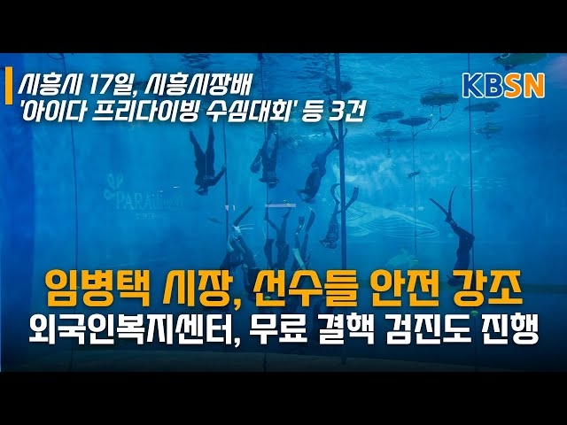 시흥시 17일, ‘2024년 시흥시장배 아이다 프리다이빙 수심대회’ 등 3건